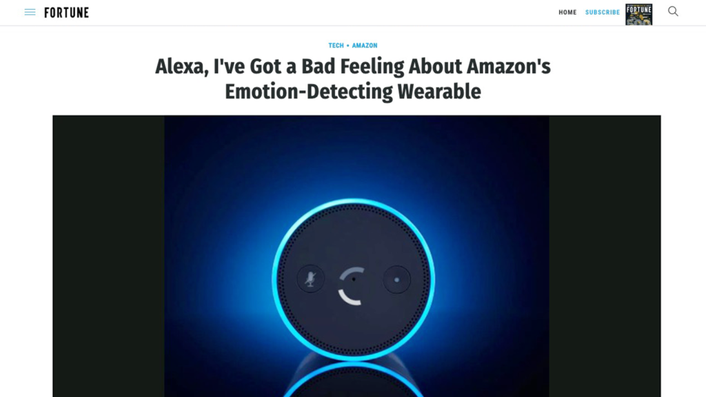 What We Believe About Amazon's Emotion Detection Wearable